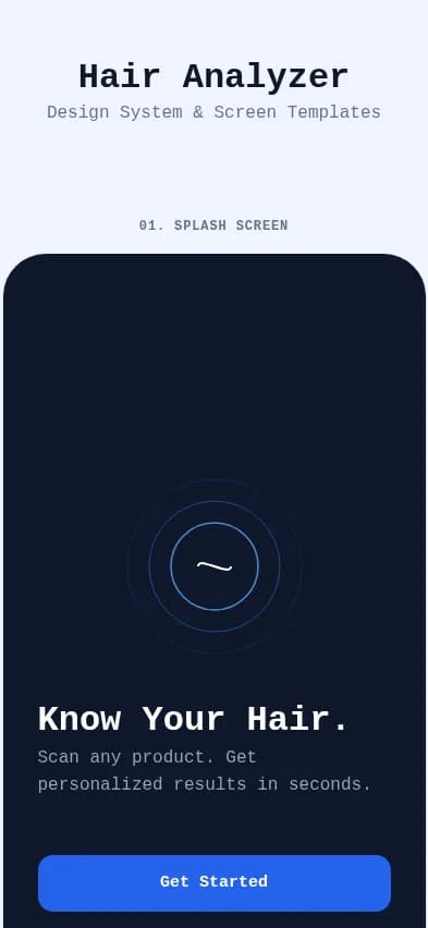 Hair Analyzer App UI