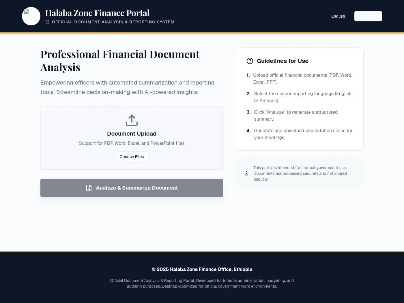 Halaba Finance Portal