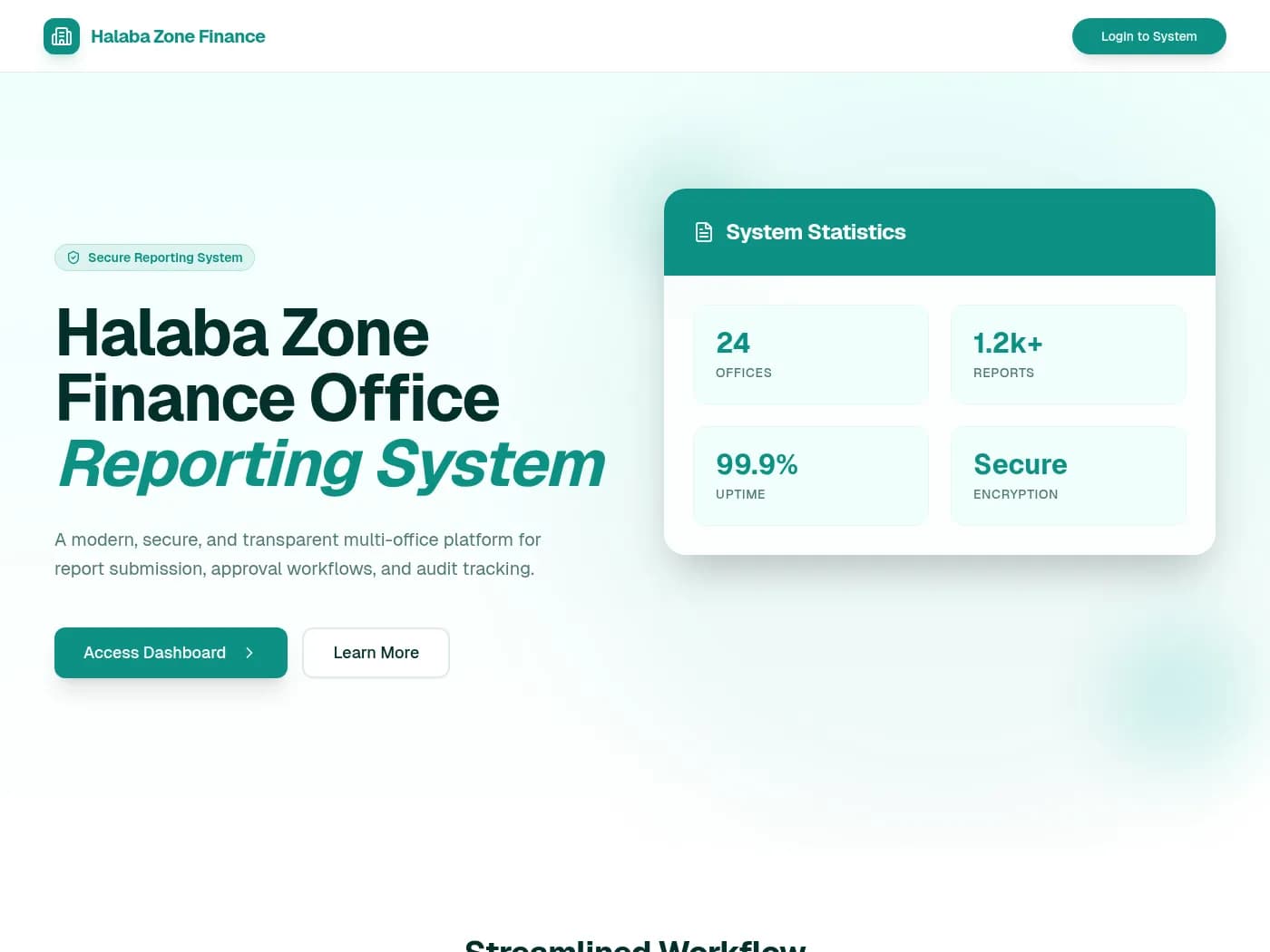Halaba Finance Reporting