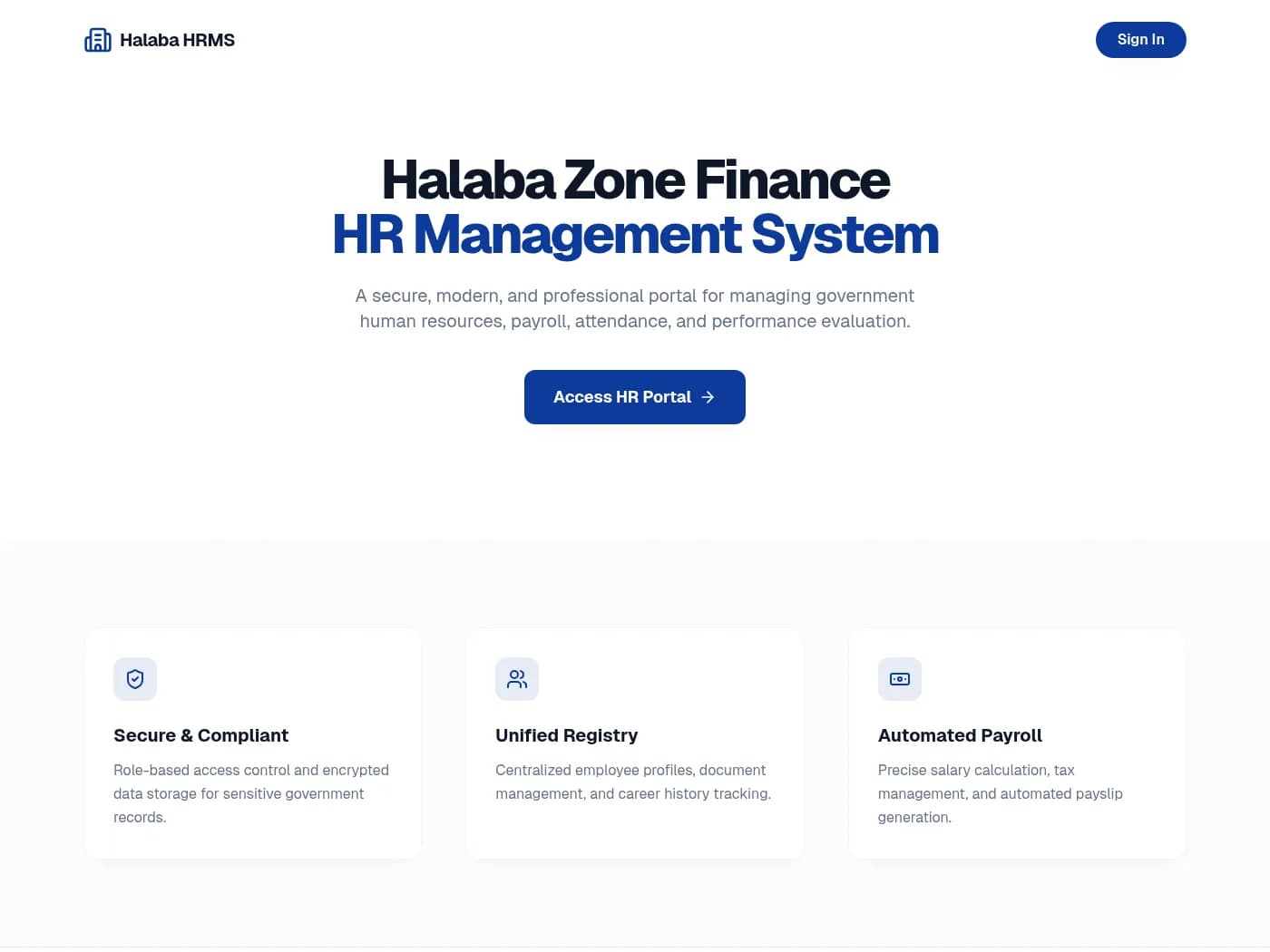 Halaba HRMS Portal