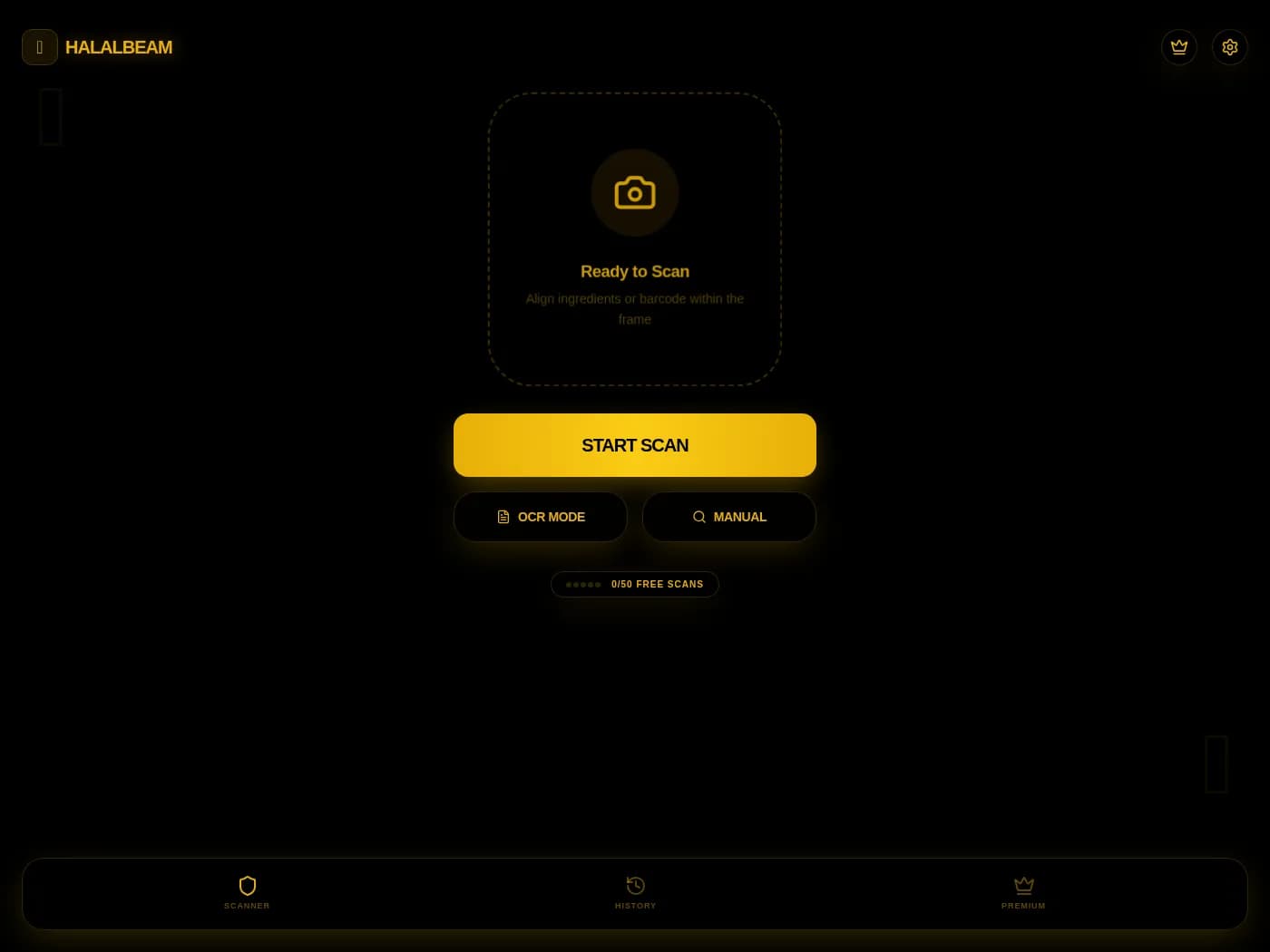 HalalBeam Food Scanner