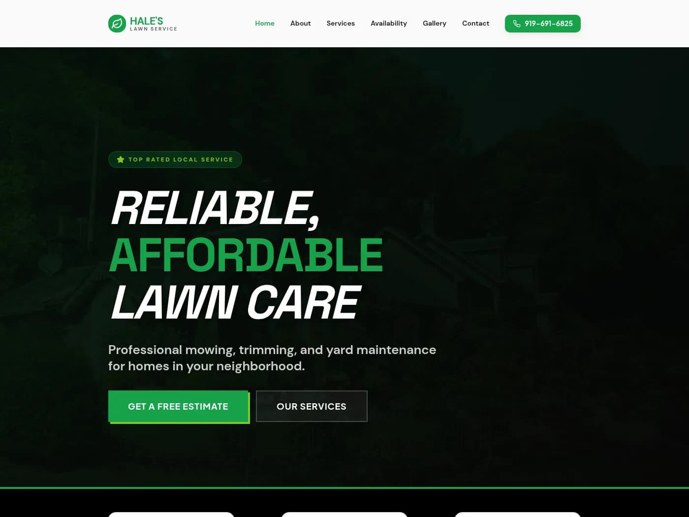 Hale’s Lawn Service Web
