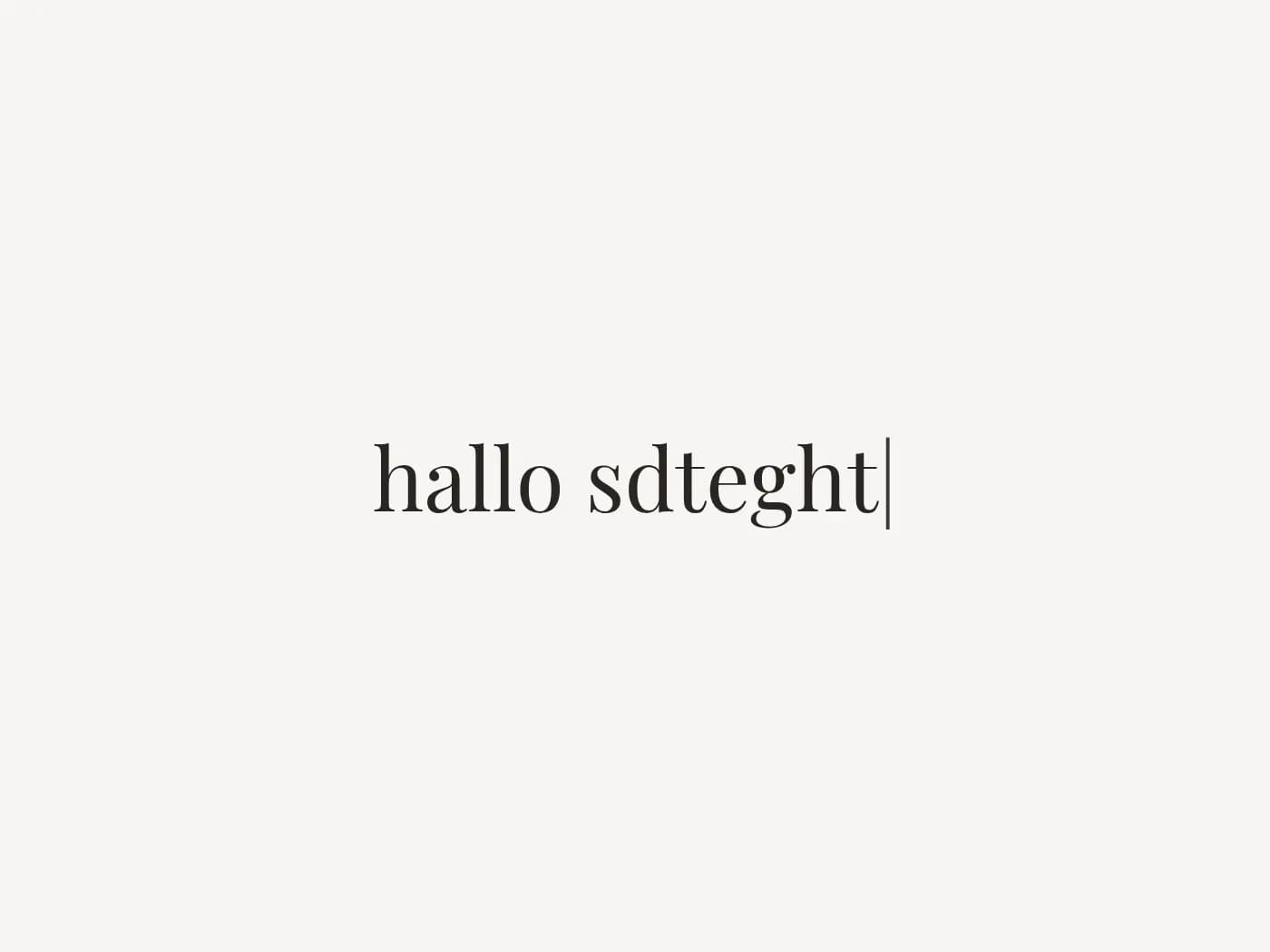 Hallo Greeting Page