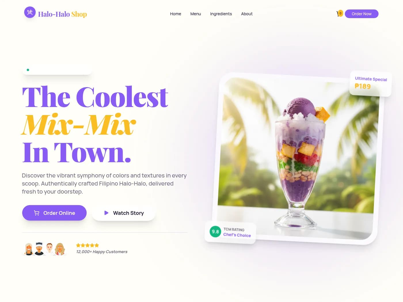 Halo-Halo Shop Landing
