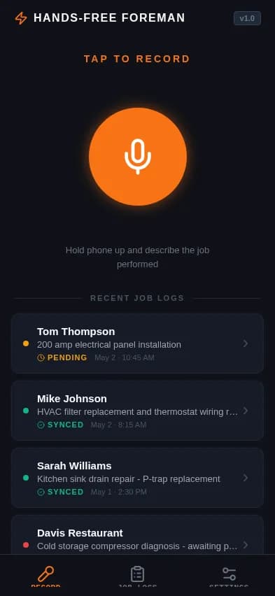 Hands-Free Foreman