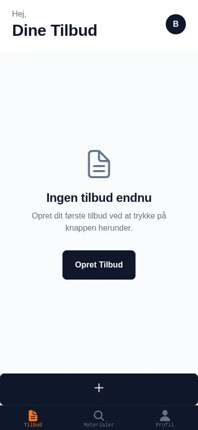 Håndværker TilbudsApp