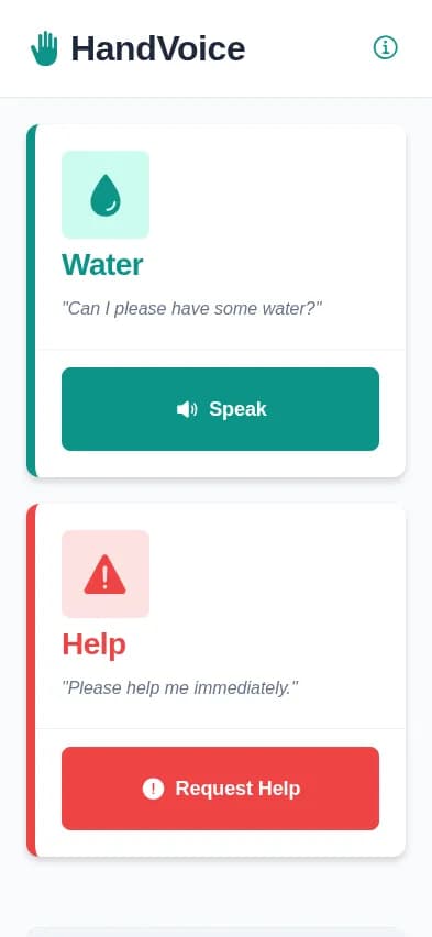 HandVoice App