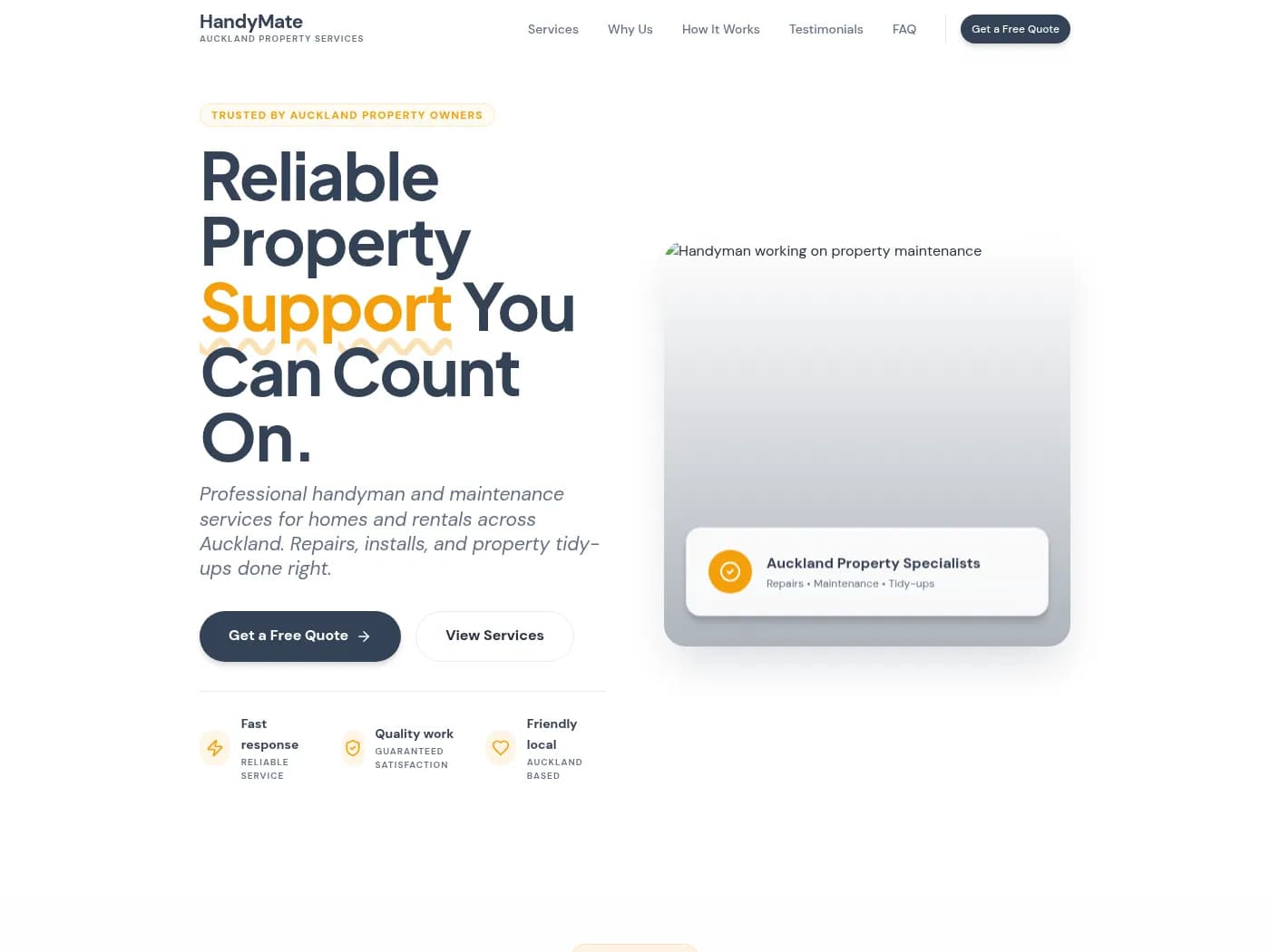 HandyMate Landing Page