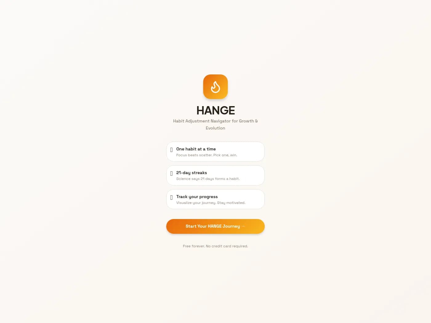 HANGE Habit Tracker