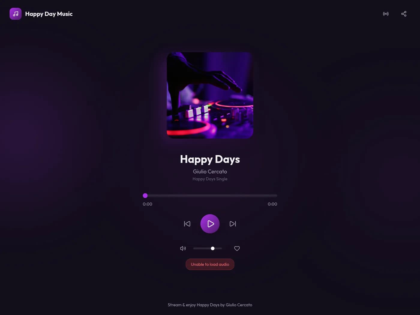 Happy Day Music App