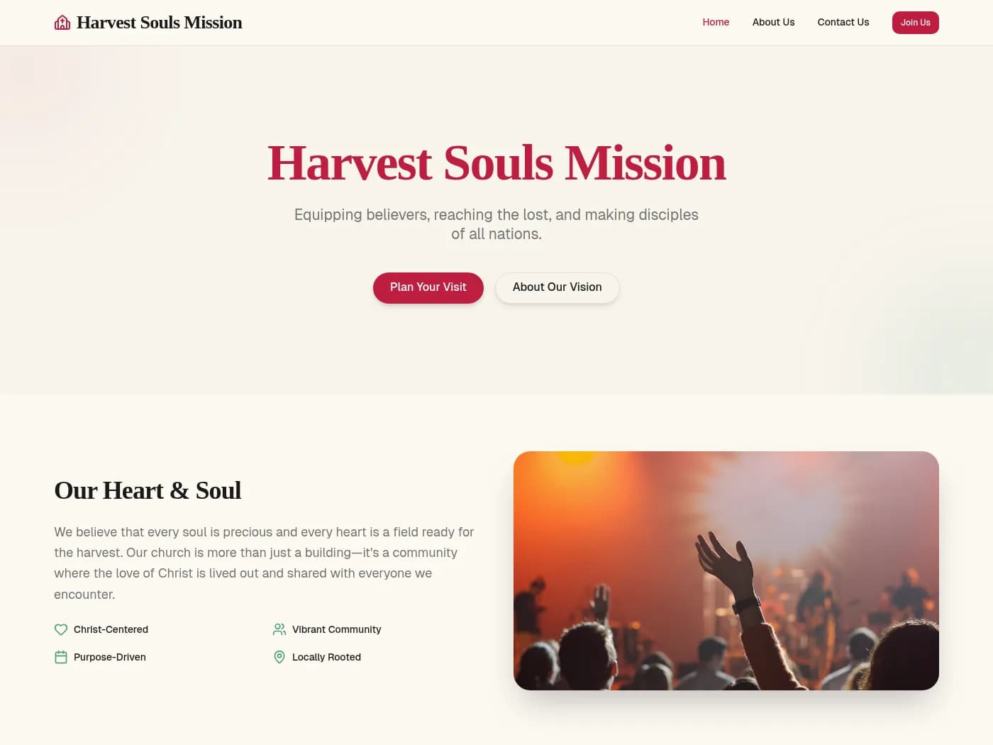 Harvest Souls Mission Site