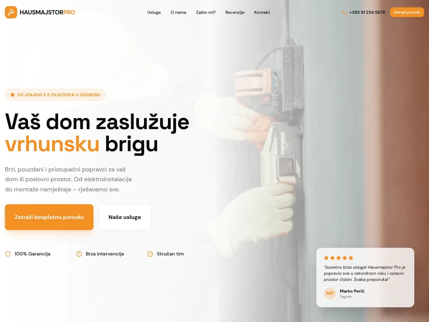 Hausmajstor Landing Pro