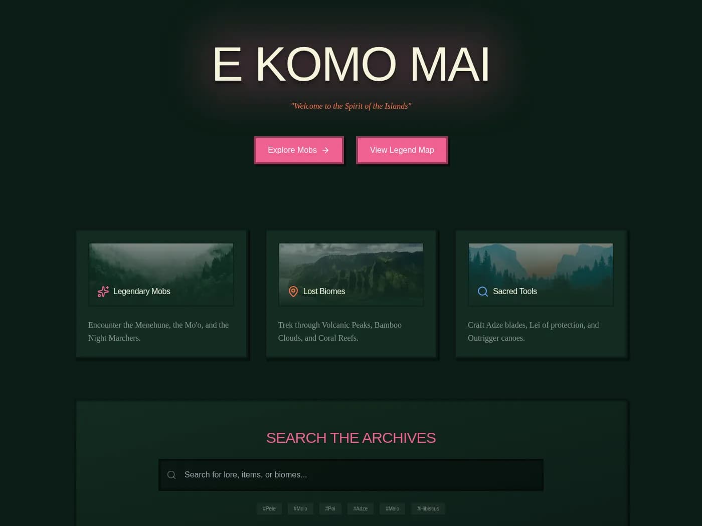Hawaiian Lore Minecraft Mod