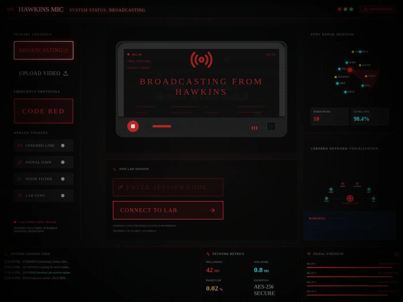 Hawkins Mic Control Console