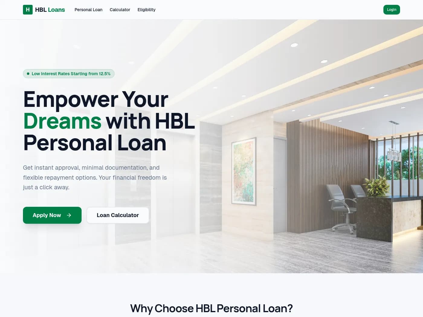 HBL Personal Loan Portal