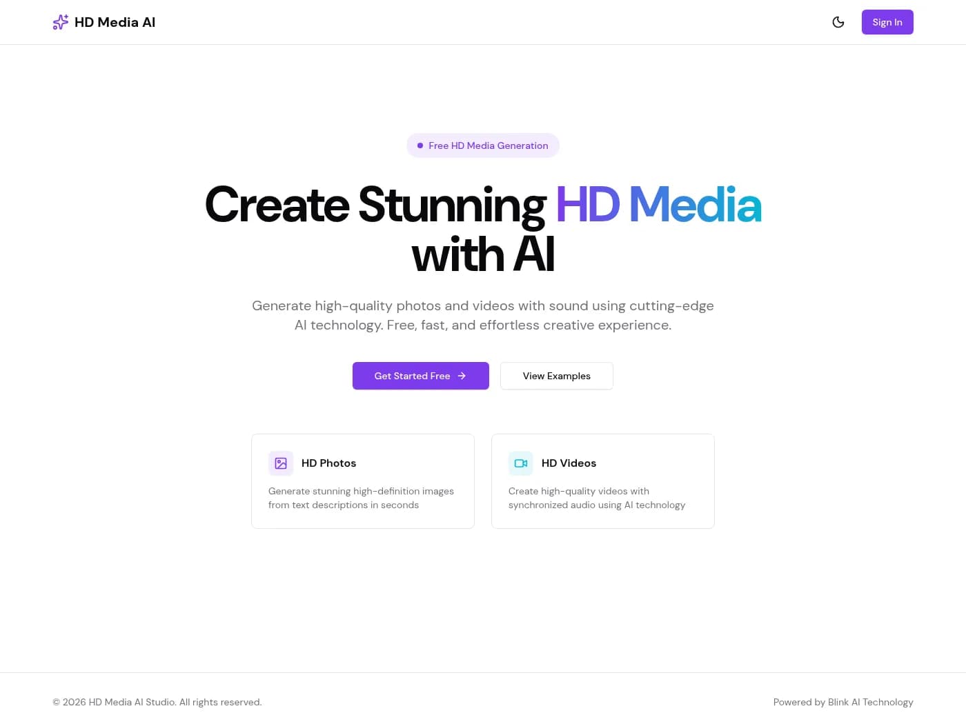 HD Media AI Studio