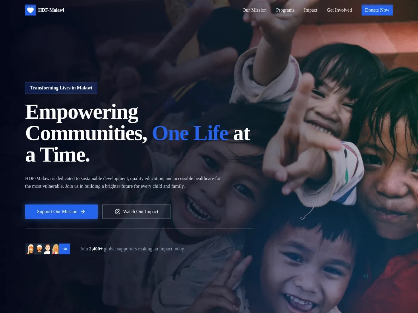 HDF-Malawi Impact Website