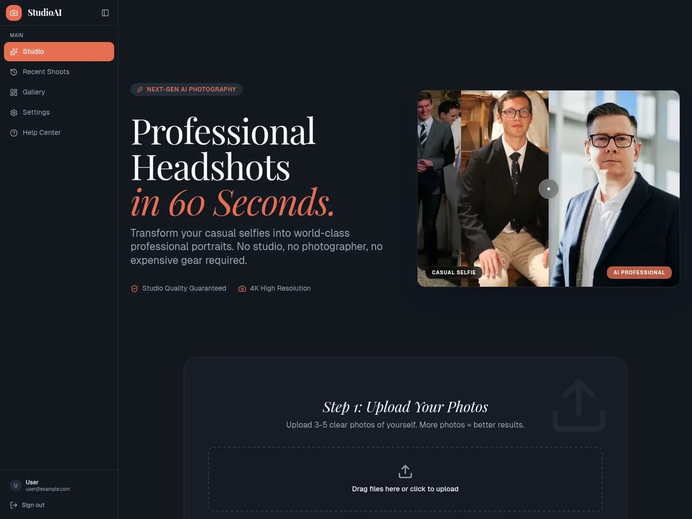 HeadshotAI Studio