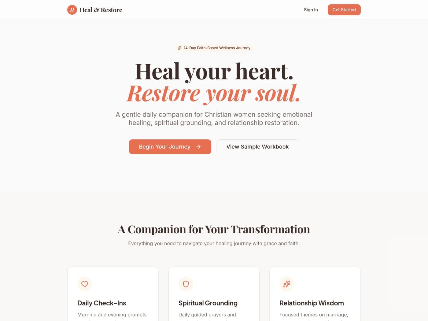 Heal & Restore MVP
