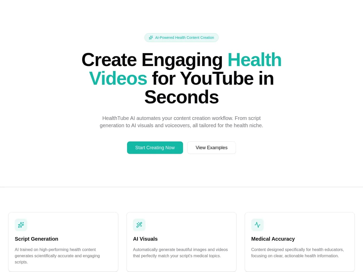HealthTube AI Creator