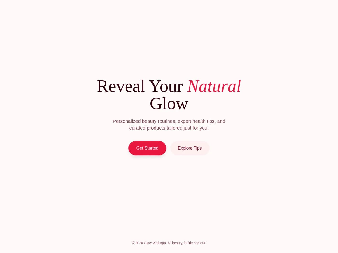Glow Well App