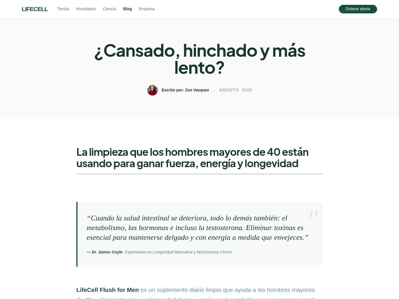 Health Blog Page Clone