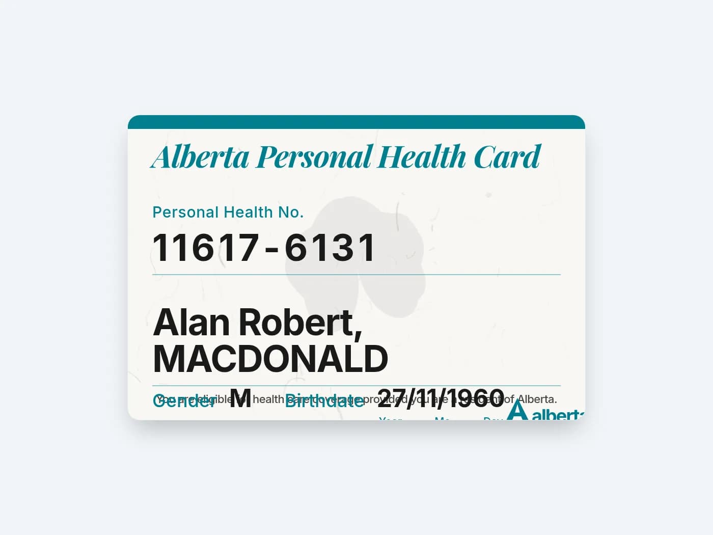 Health Card UI Replica