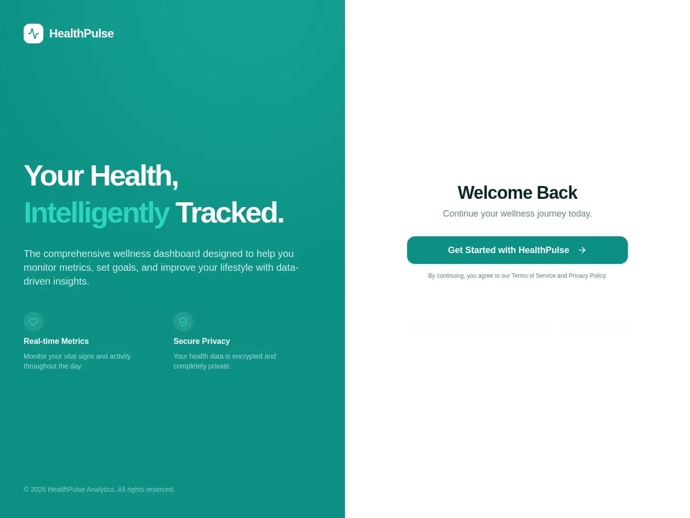 Health Metrics Dashboard