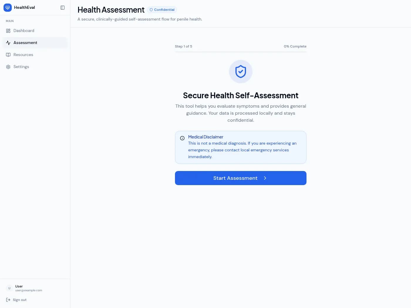 HealthEval: Men's Check