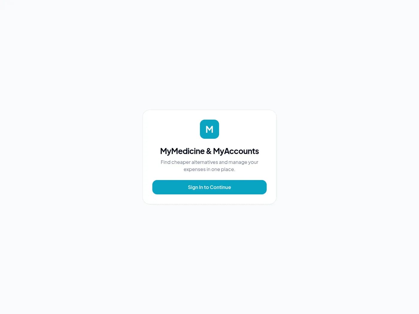 MyMedicine & MyAccounts