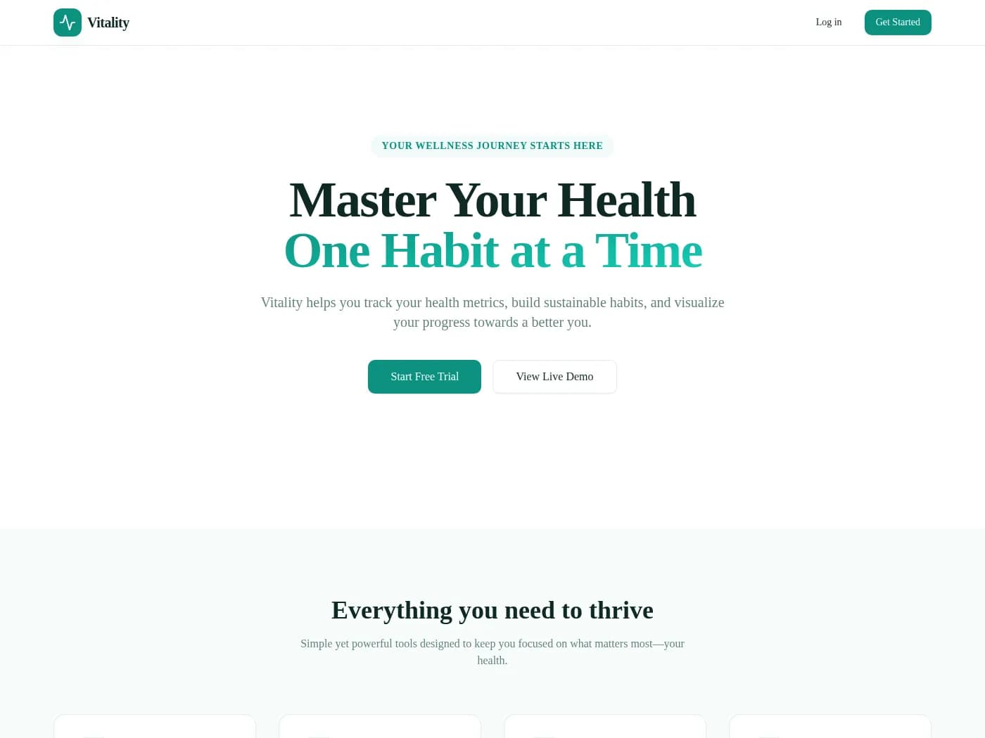 Health Tracker Clone