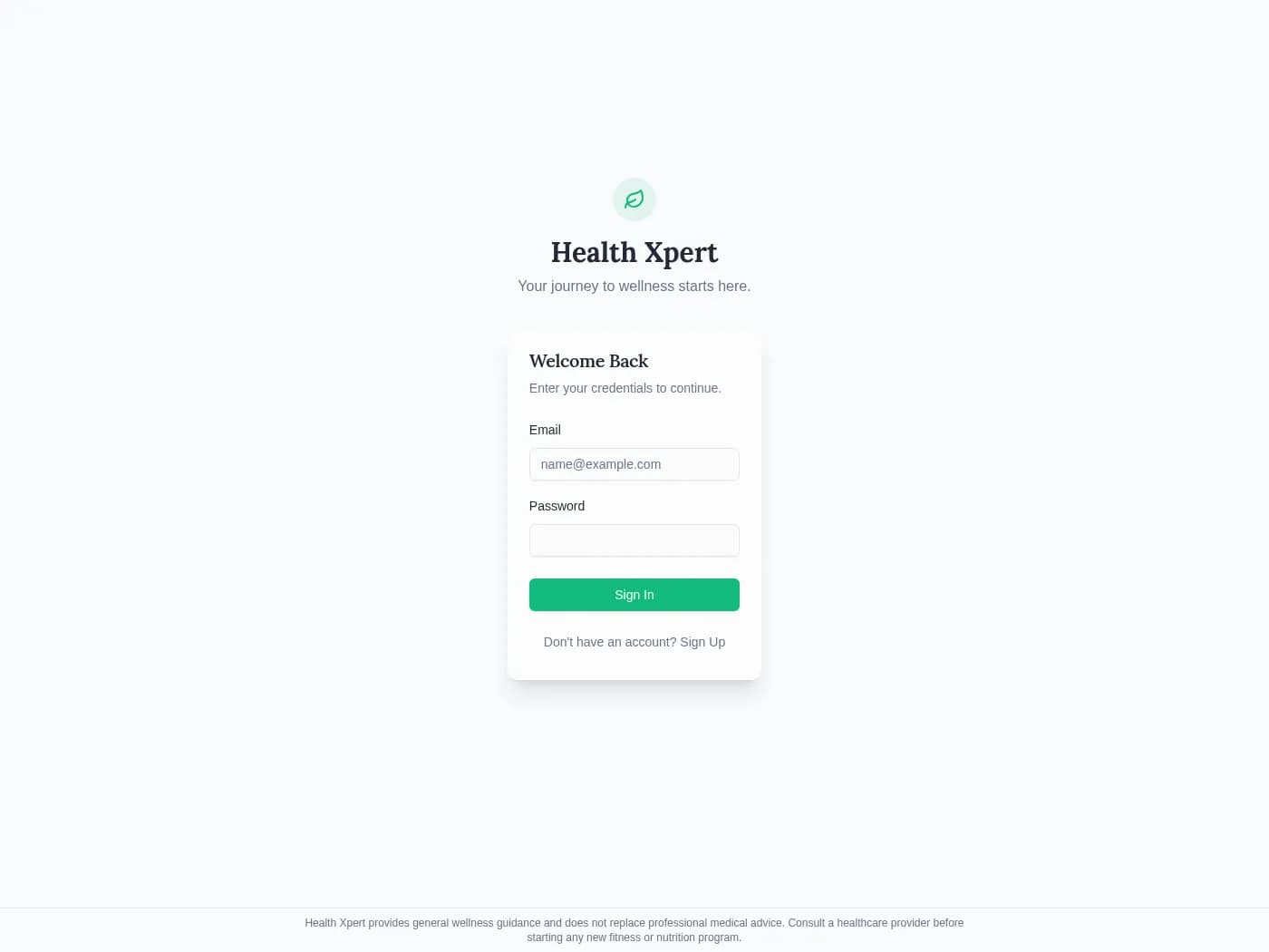 Health Xpert Wellness App