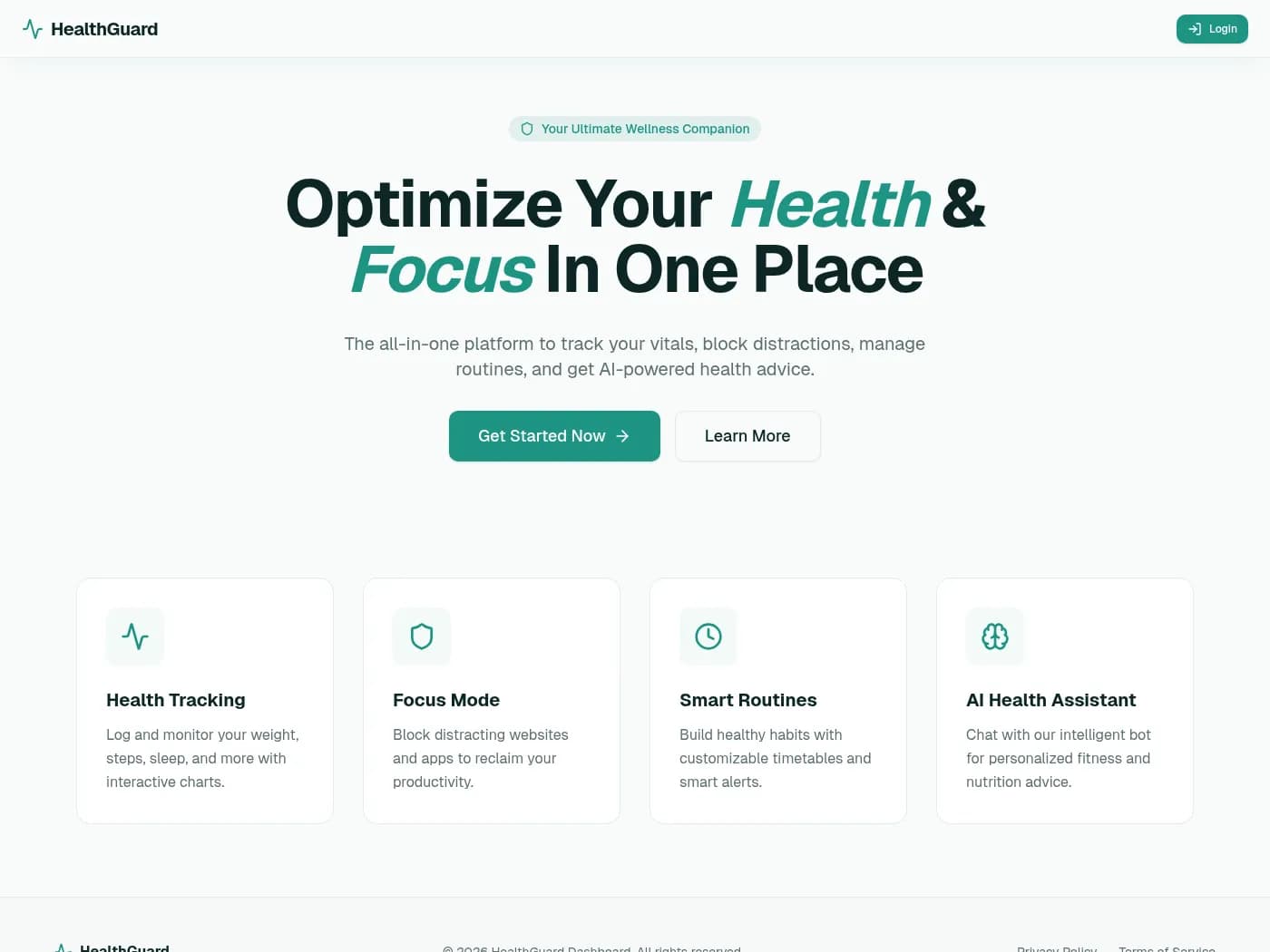 HealthGuard Dashboard