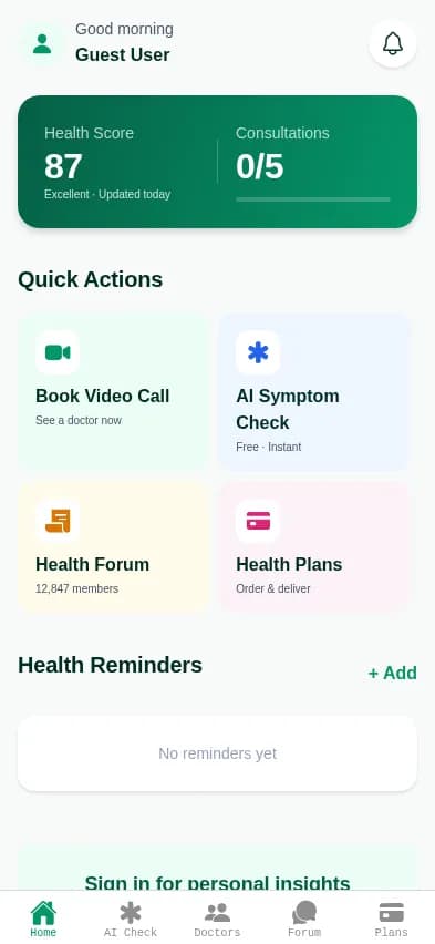 HealthHub Nigeria Web