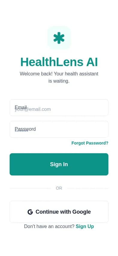 HealthLens AI Assistant