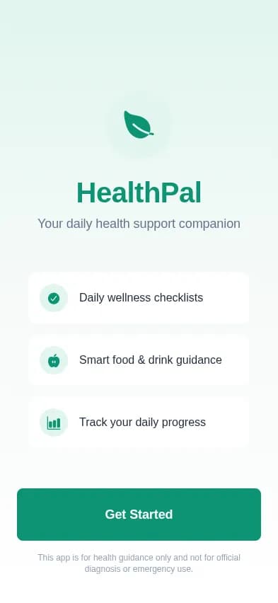 HealthPal Wellness App