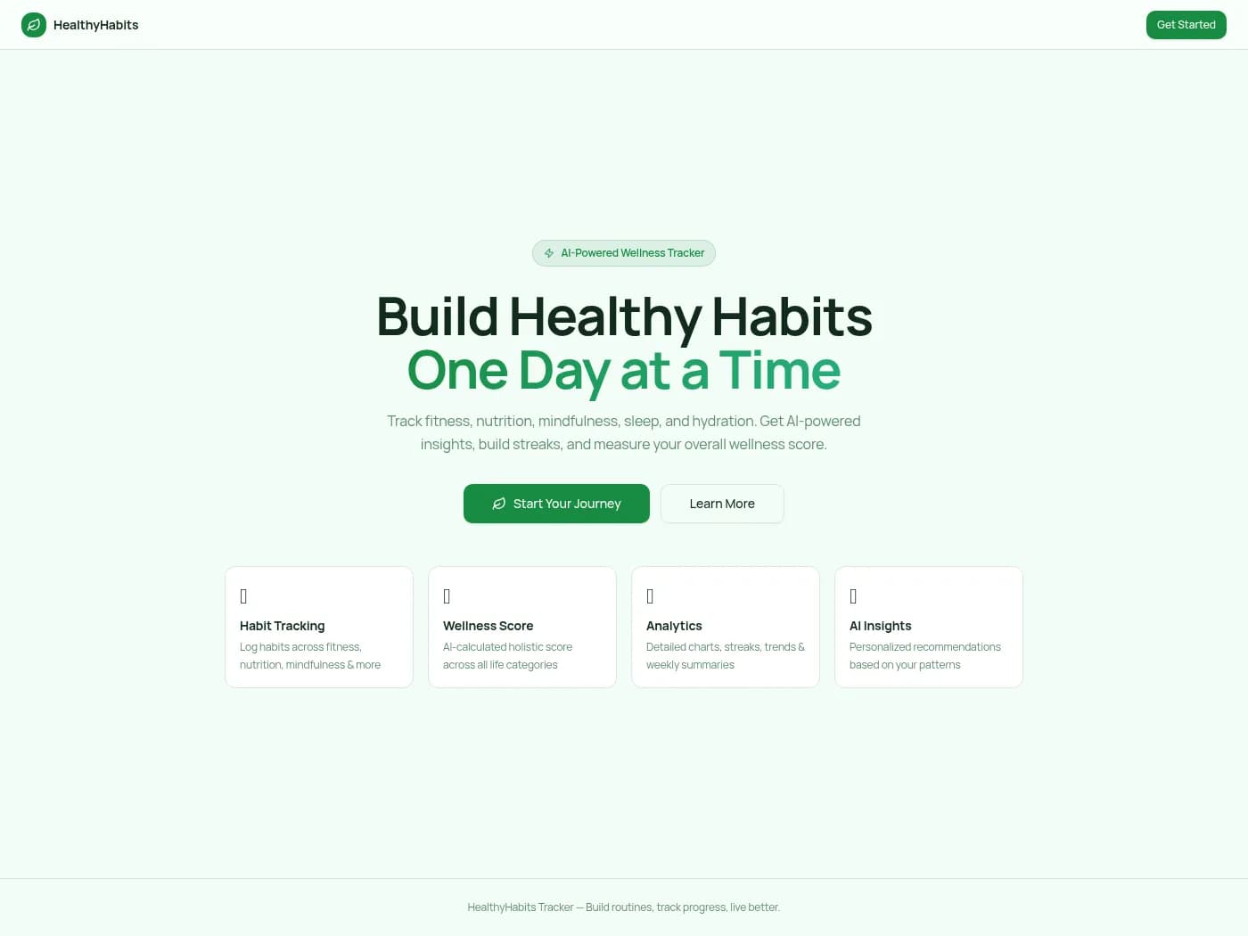 Healthy Habits Tracker