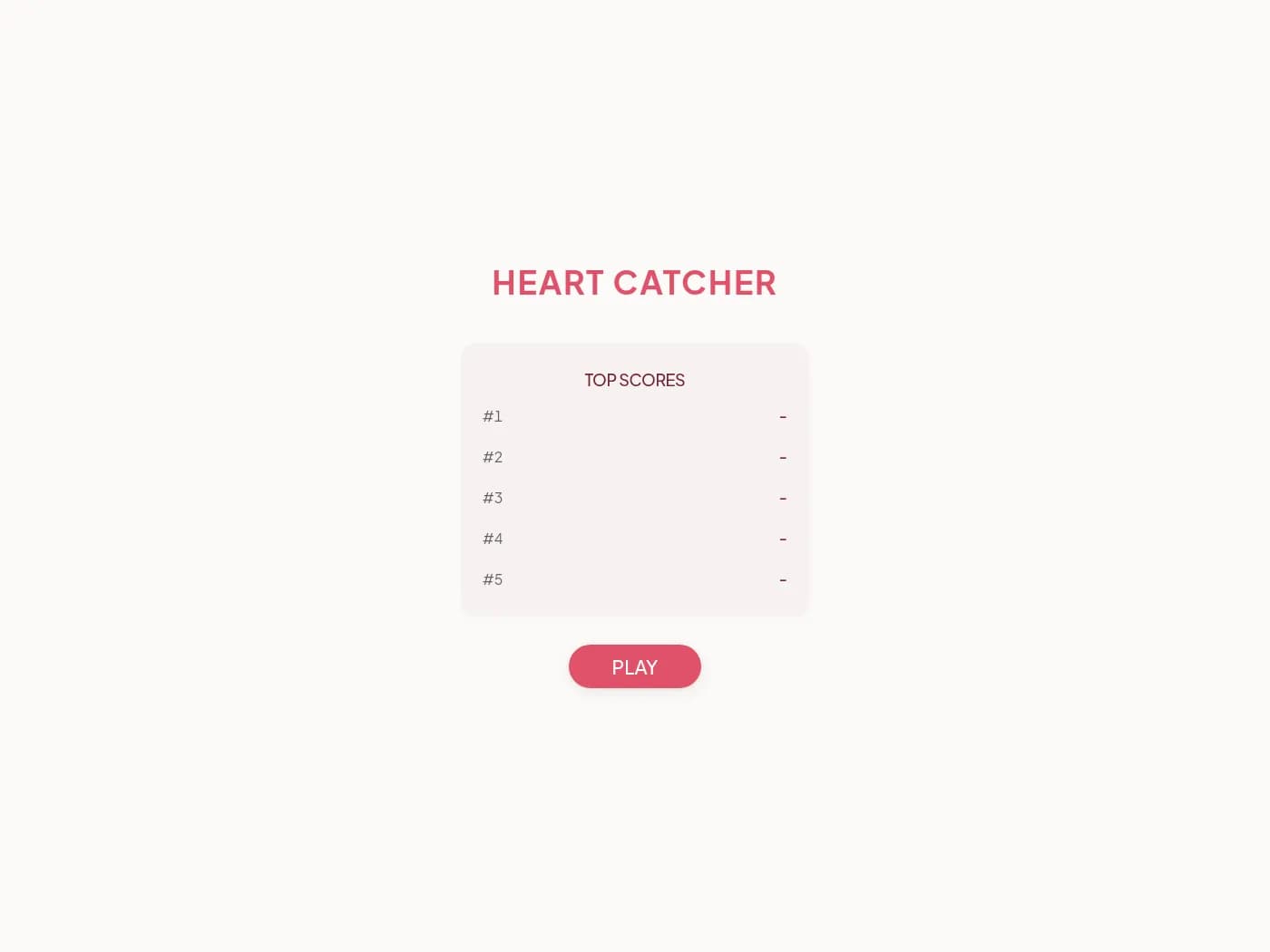 Heart Catcher Game