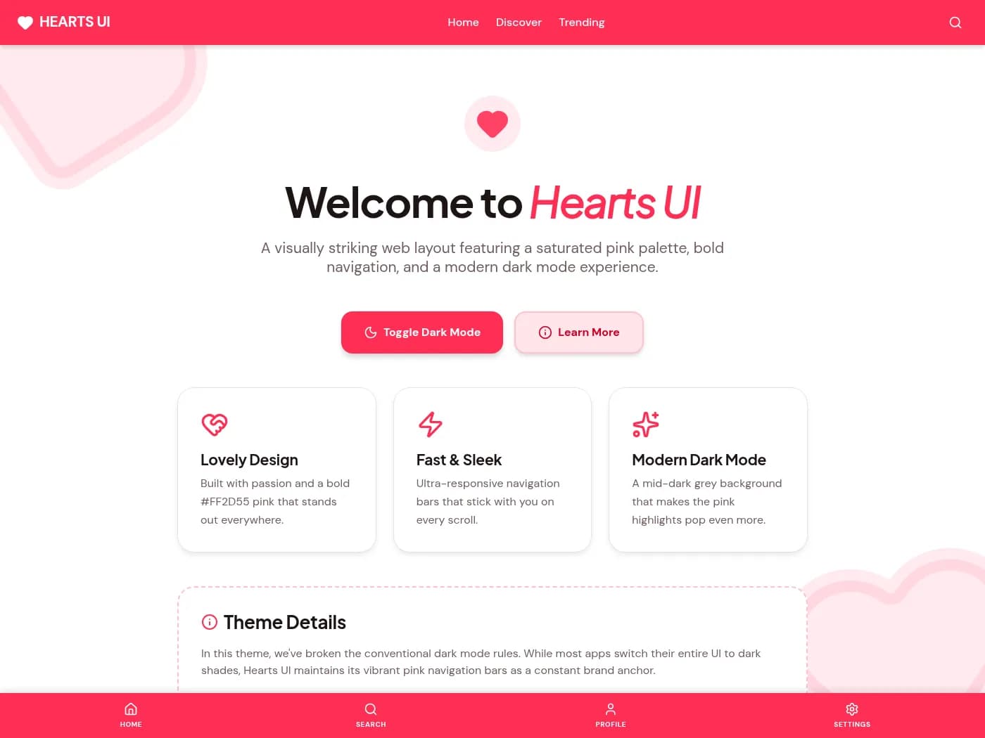 Hearts UI Theme