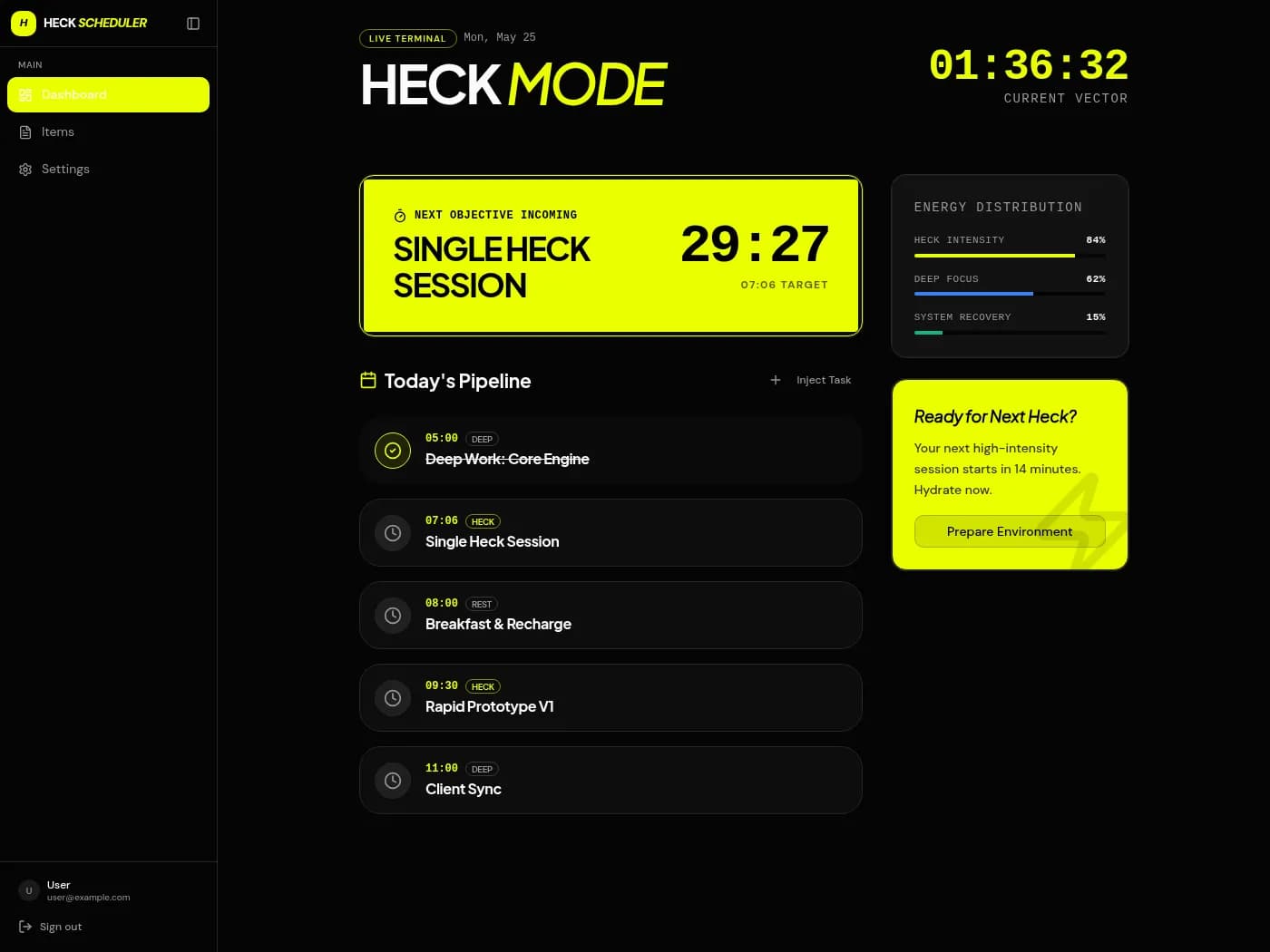 Heck Scheduler