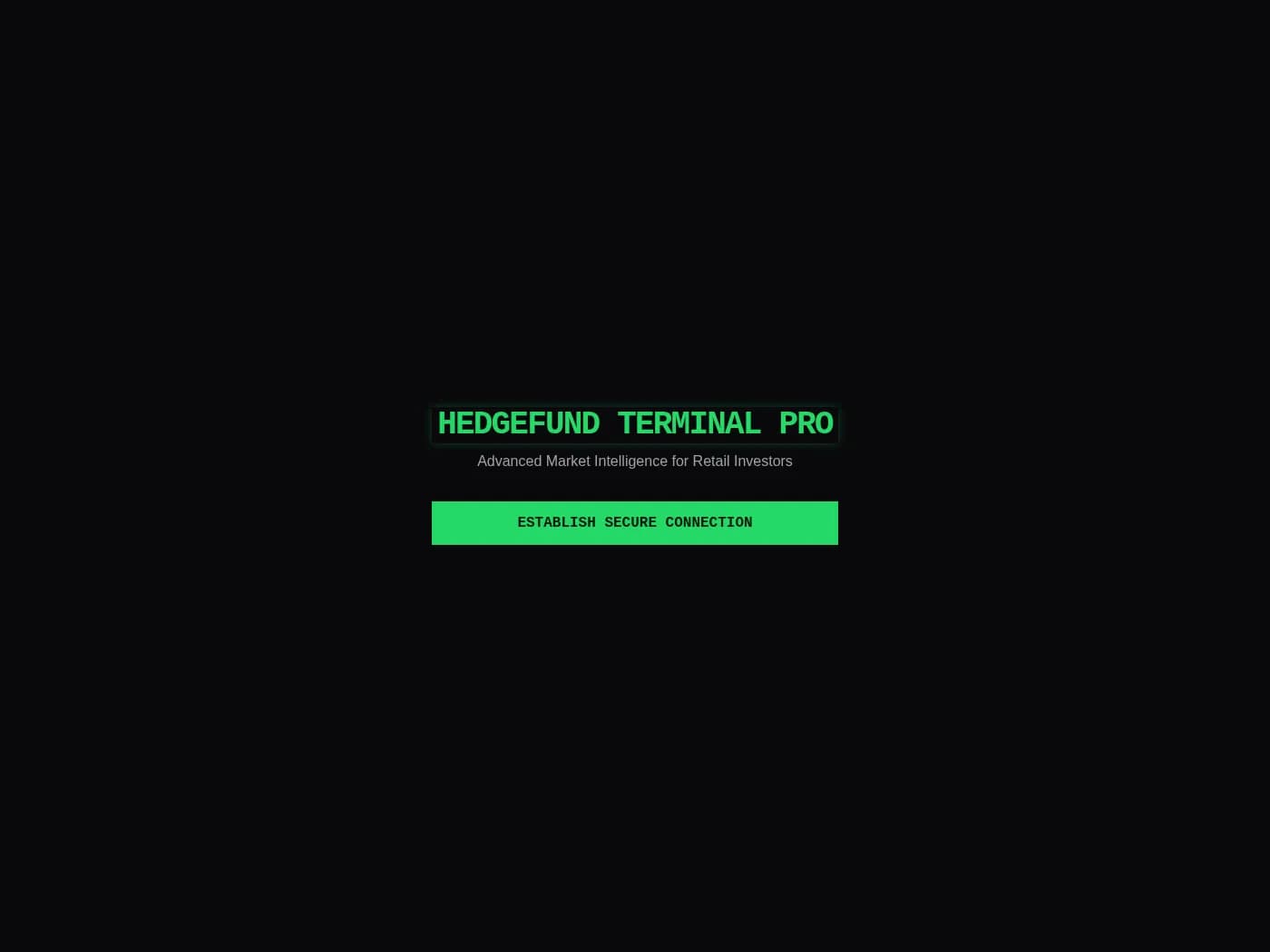 HedgeFund Terminal Pro