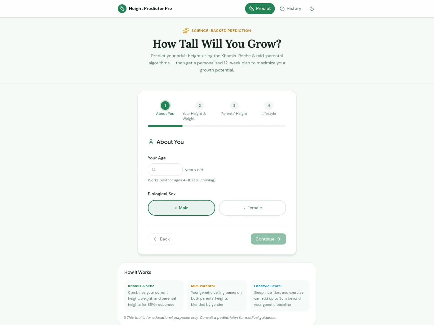 Height Predictor Pro