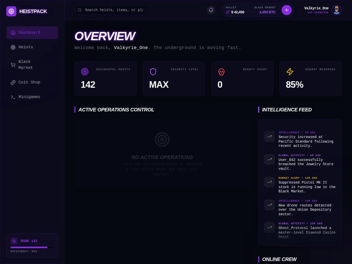 HeistPack UI Hub