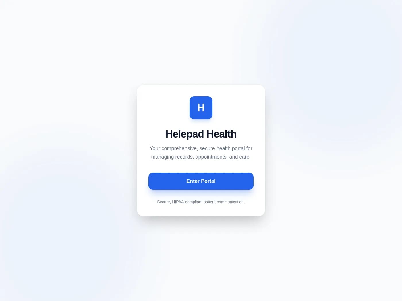 Helepad Health Portal