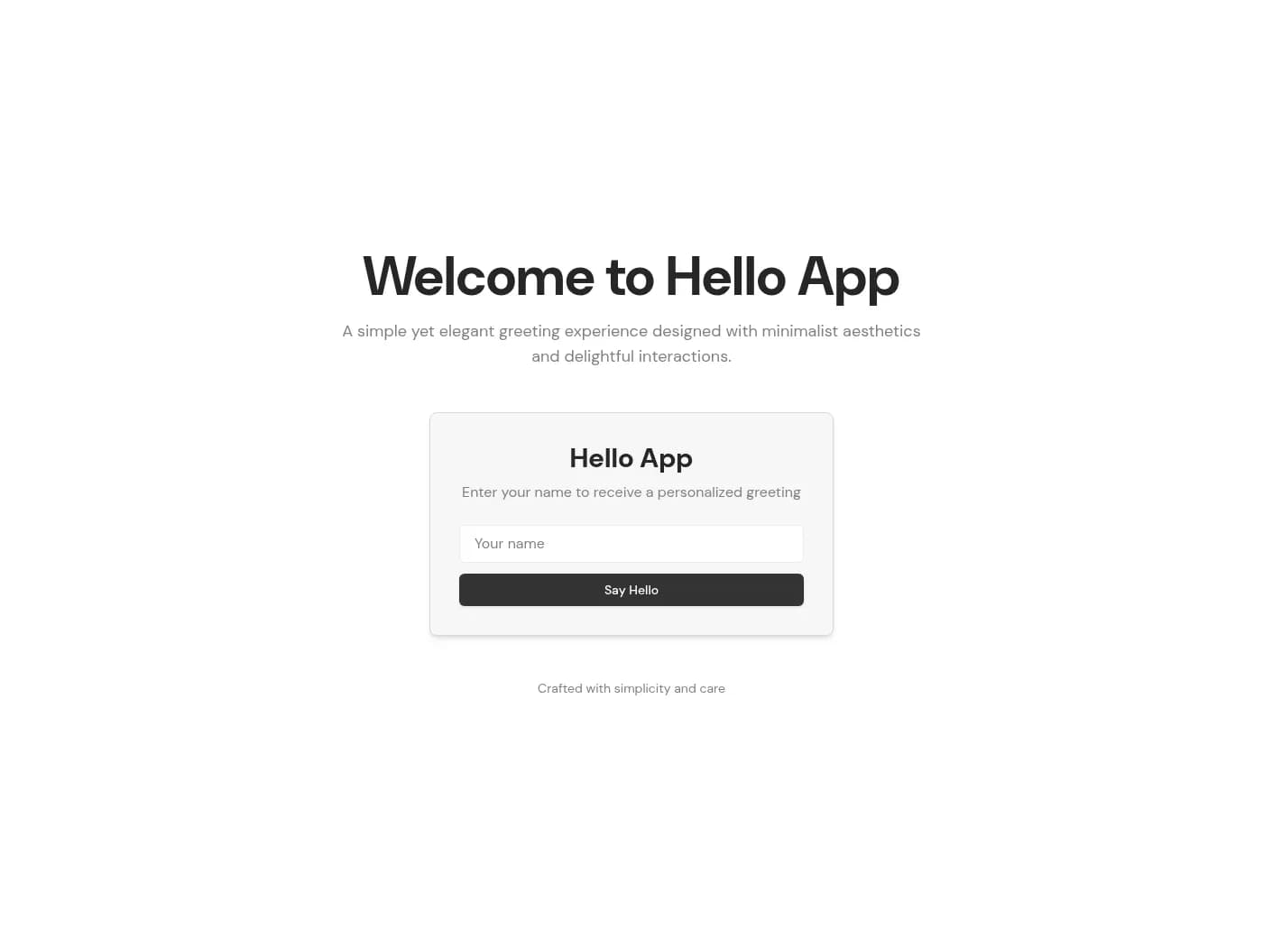 Hello App