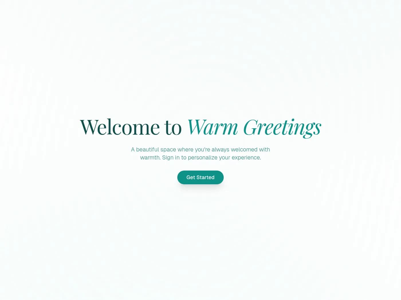 Hello Greeting Page
