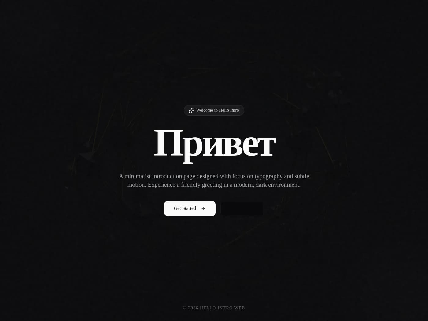 Hello Intro Web
