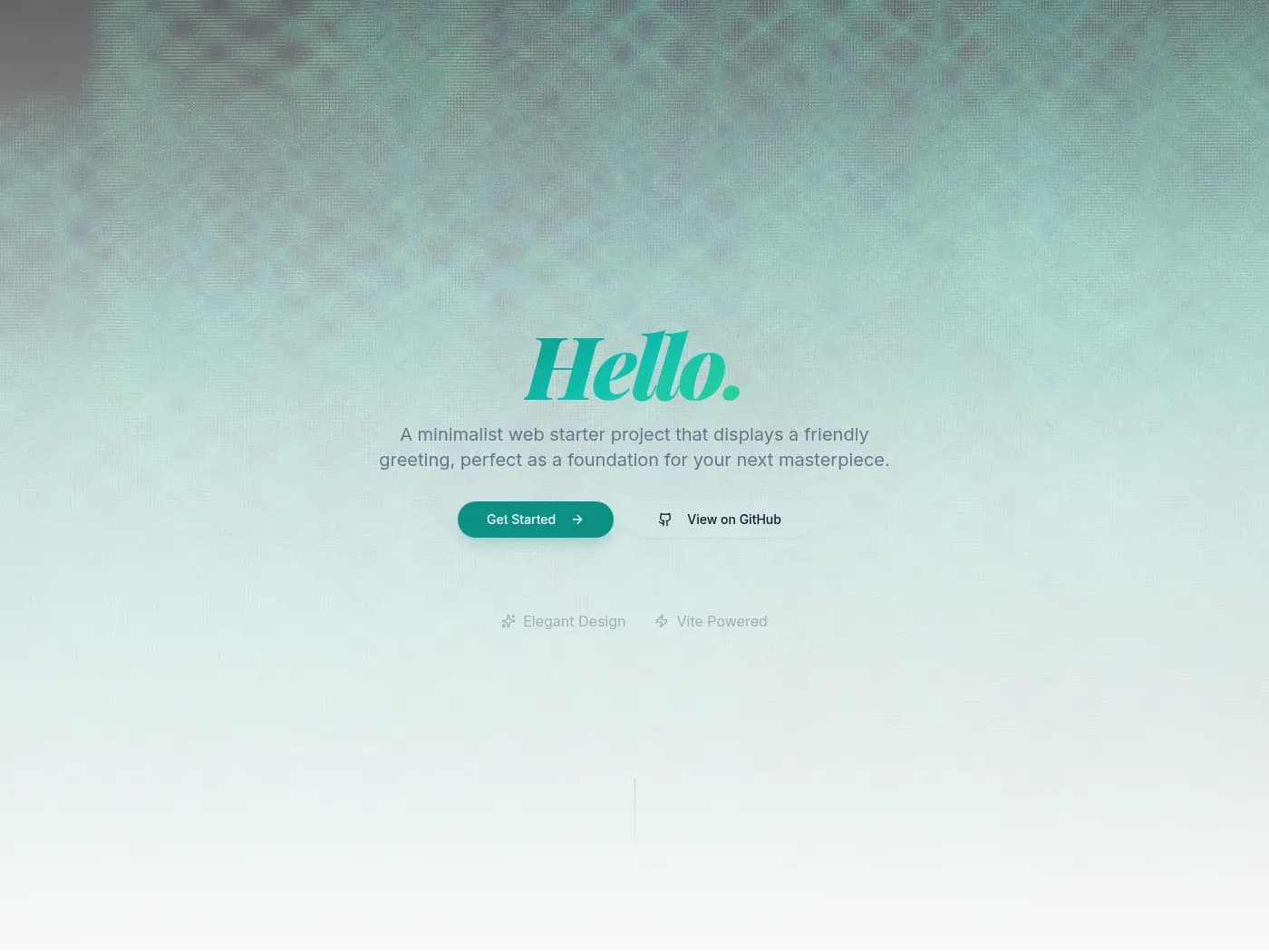 Hello Starter