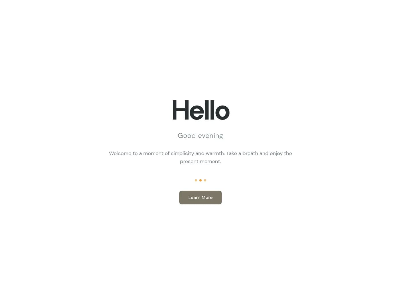 Hello Web Greeting