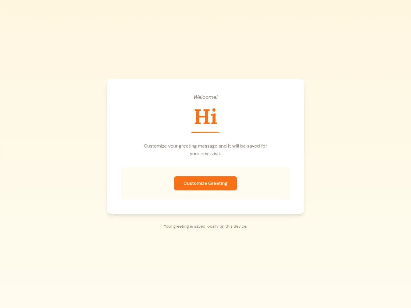 Hello Web Greeting